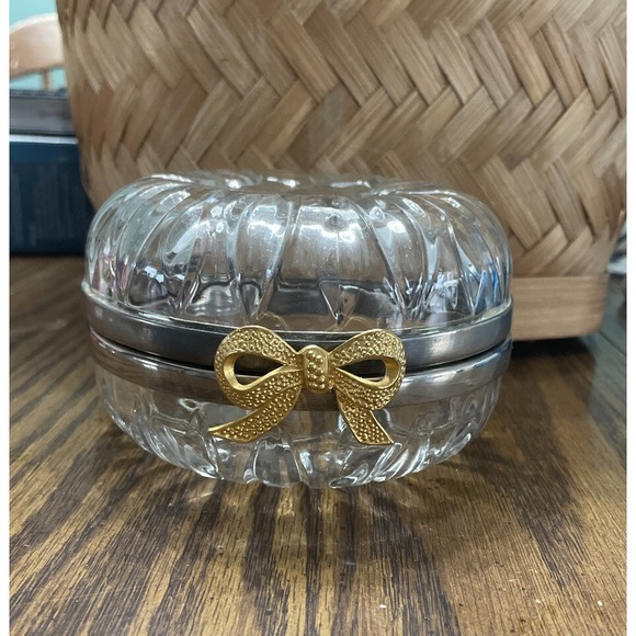 Source Unknown | Art | Vintage Hollywood Regency Cut Heavy Glass Hinged ...